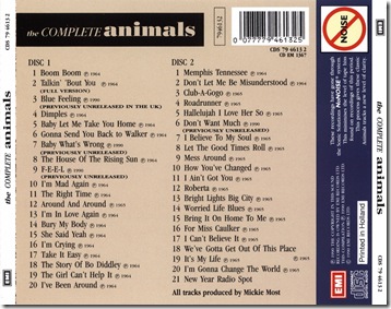 Nice & Easy Music: The Animals – The Complete Animals